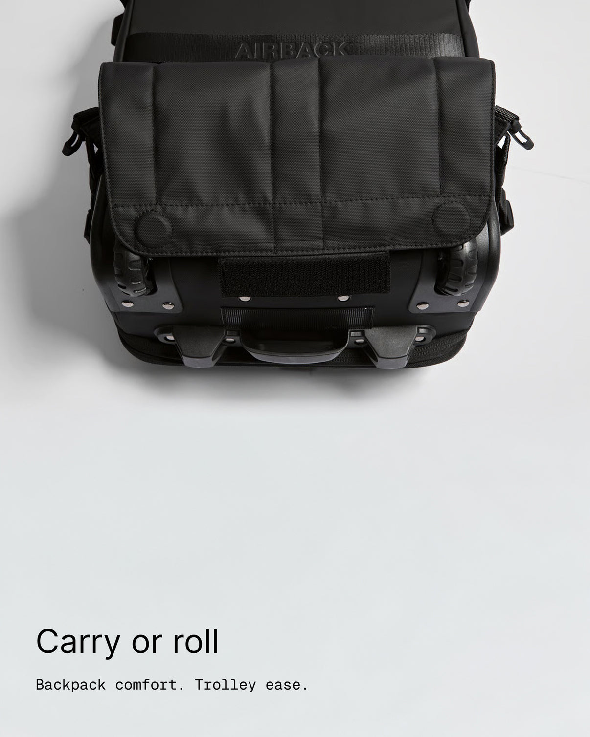 Vacuum Backpack with Wheels (Under-Seat) – Matt Black | Airback - Airback